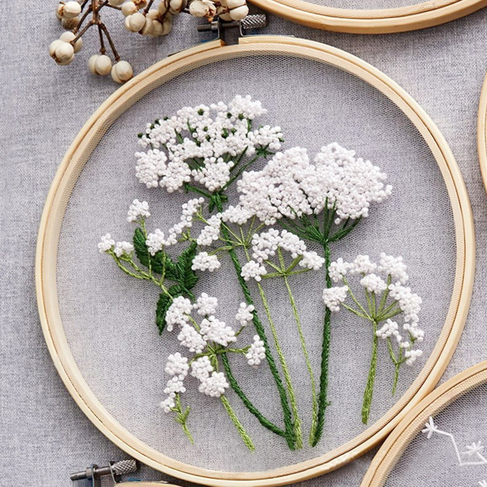 Embroidery Starter Kit with Pattern and Instructions, Stamped ...