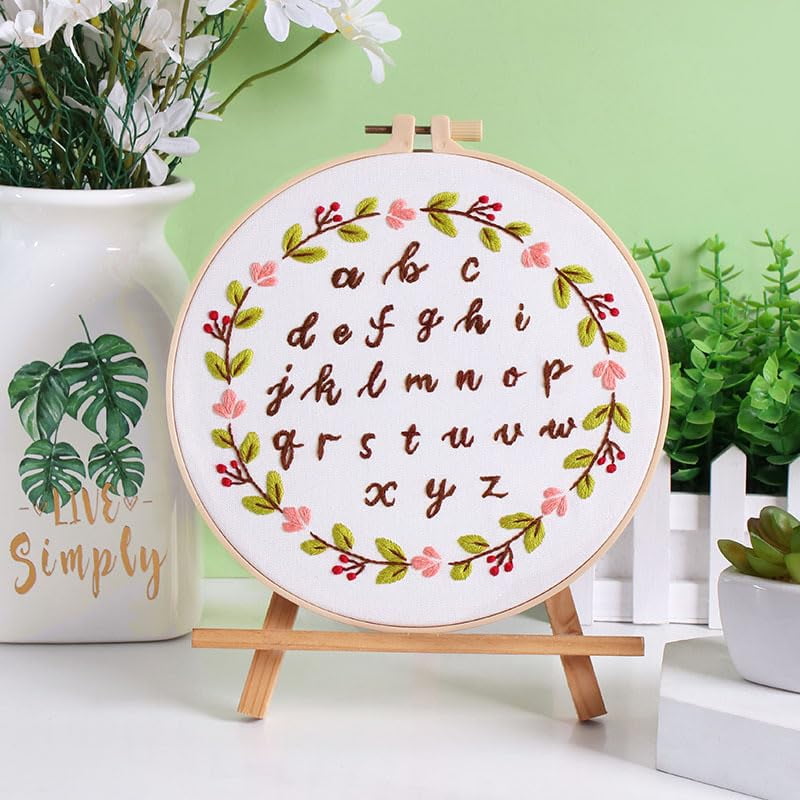 Embroidery Starter Kits with Letters Words Pattern and Instructions ...