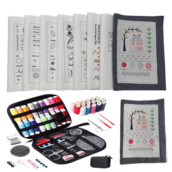 Kcomotee Embroidery Stitch Book Kit ,Embroidery Kit 86 Piece, Perfect ...