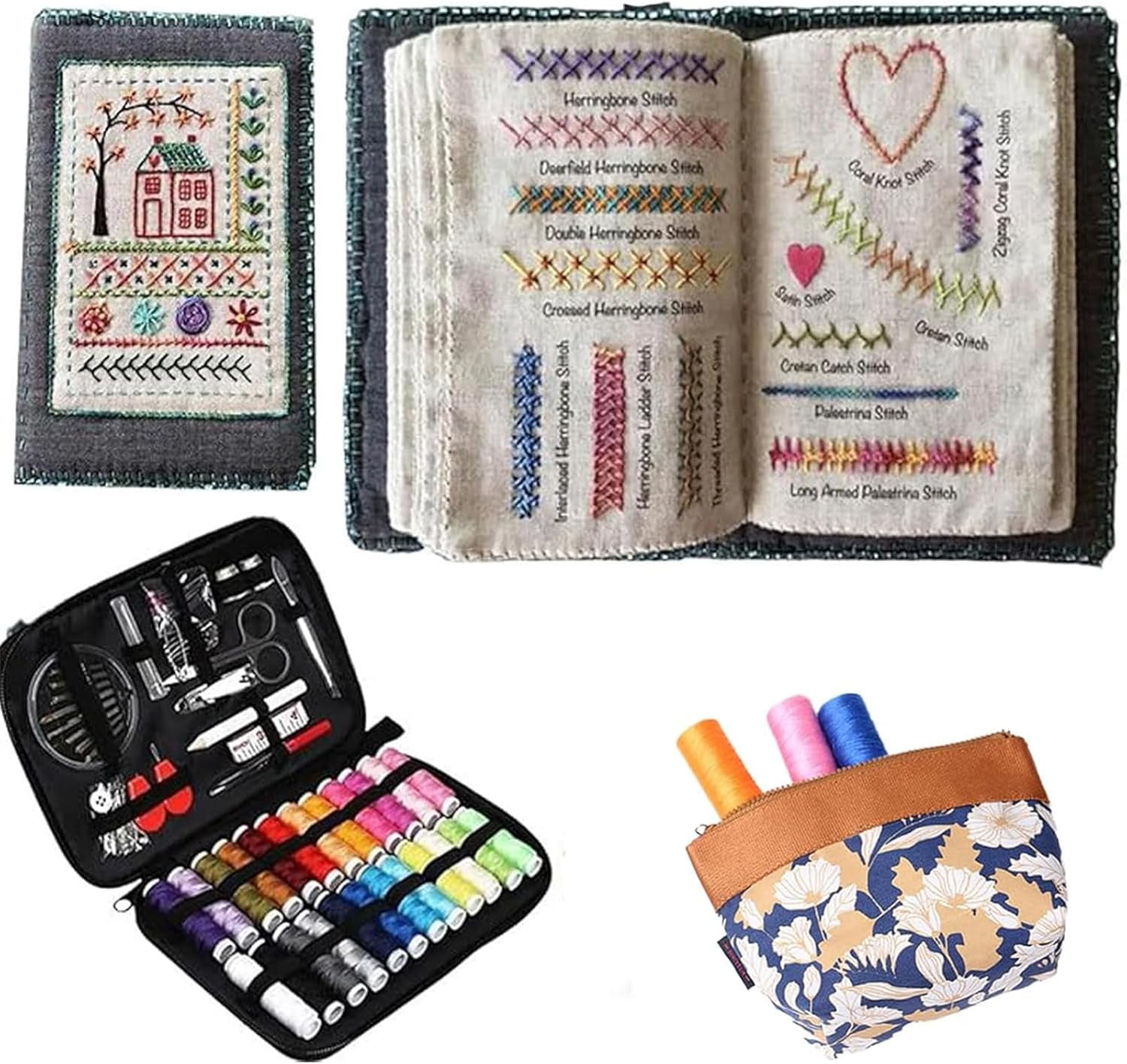 Embroidery Stitch Book Kit for Beginners, 2026 New Beginner Friendly ...