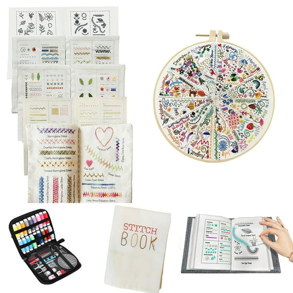 Embroidery Stitch Book with 86 Unique Patterns, DIY Sewing Project ...