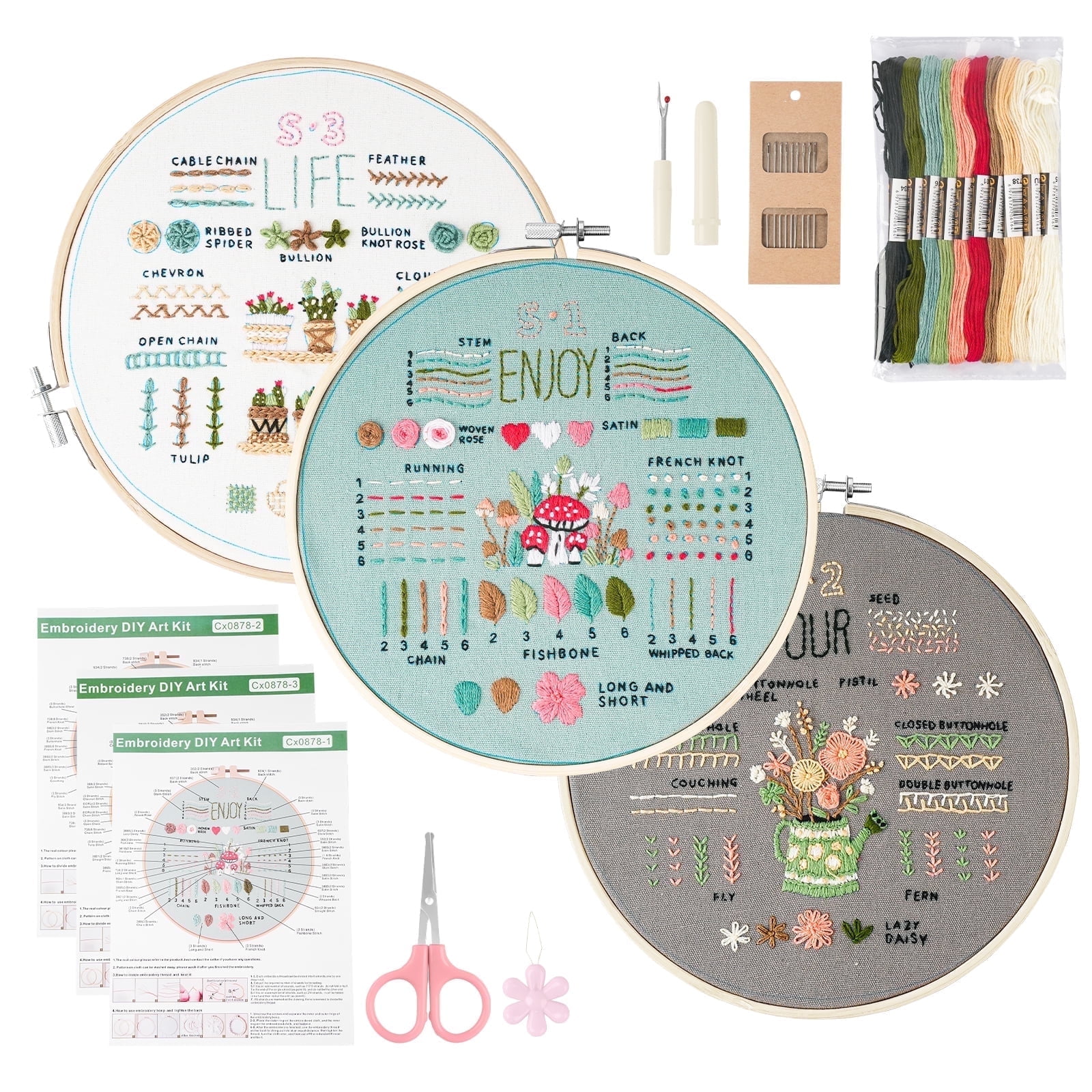 Embroidery Kits for Beginners: Handmade Craft Kit with Beginner ...