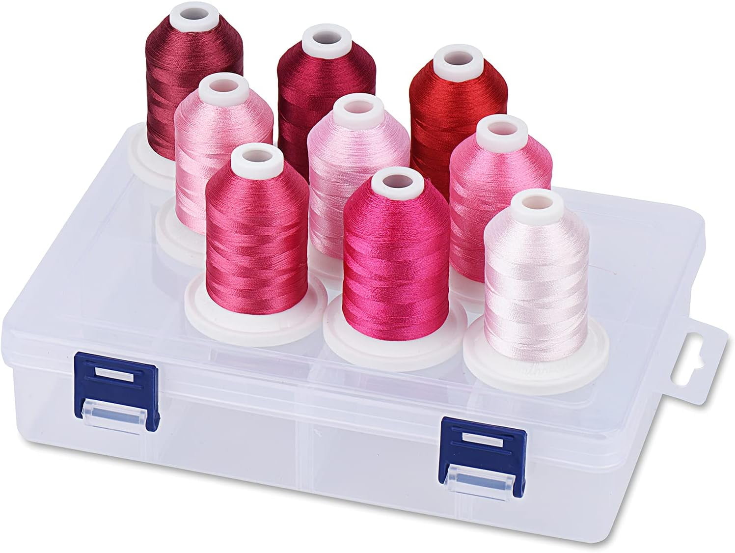 Embroidery Thread with Storage Box - 12 Options - 800 Yards/Spools 9 ...