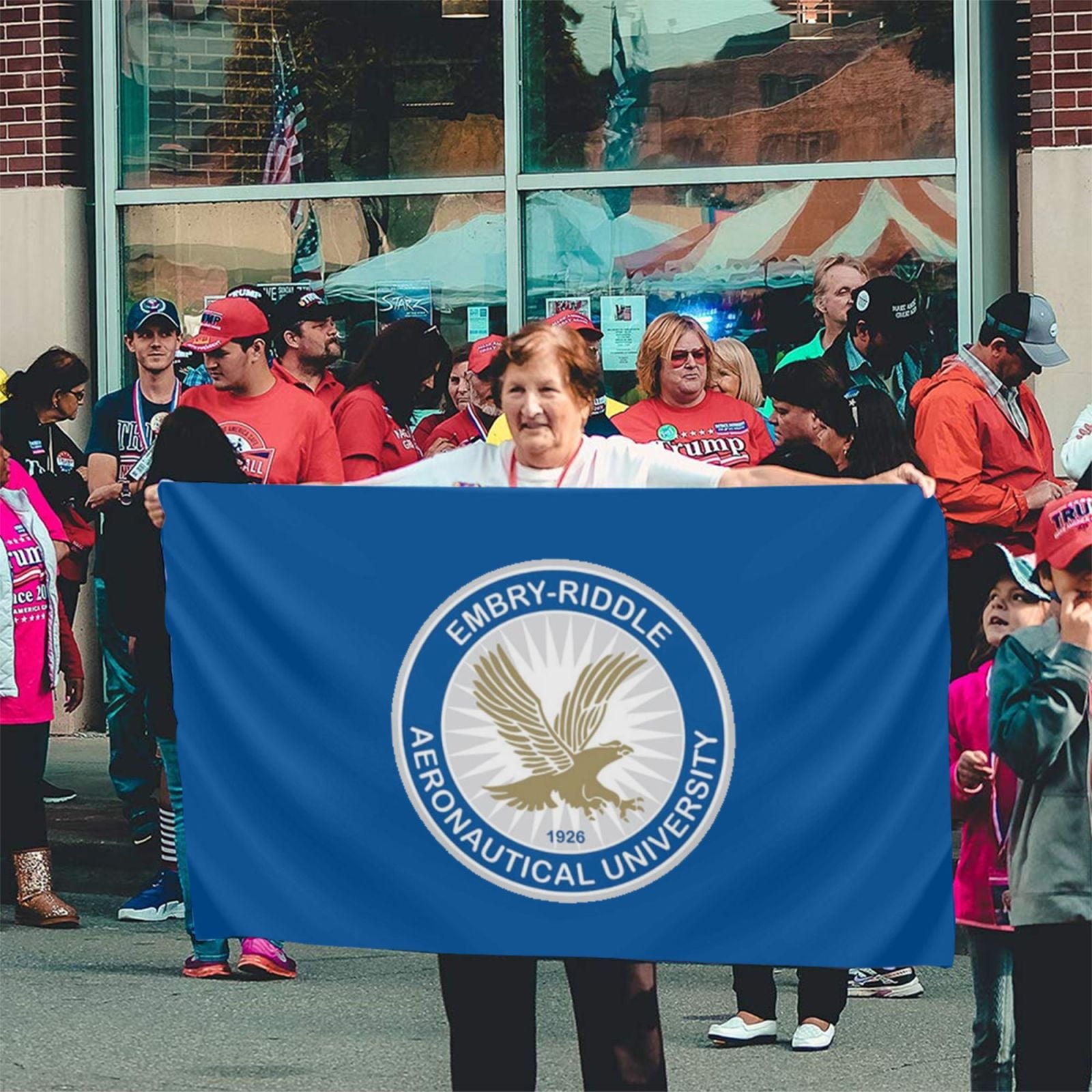 Embry-Riddle Aeronautical University Logo Flag 3x5 Ft Holiday Banner ...