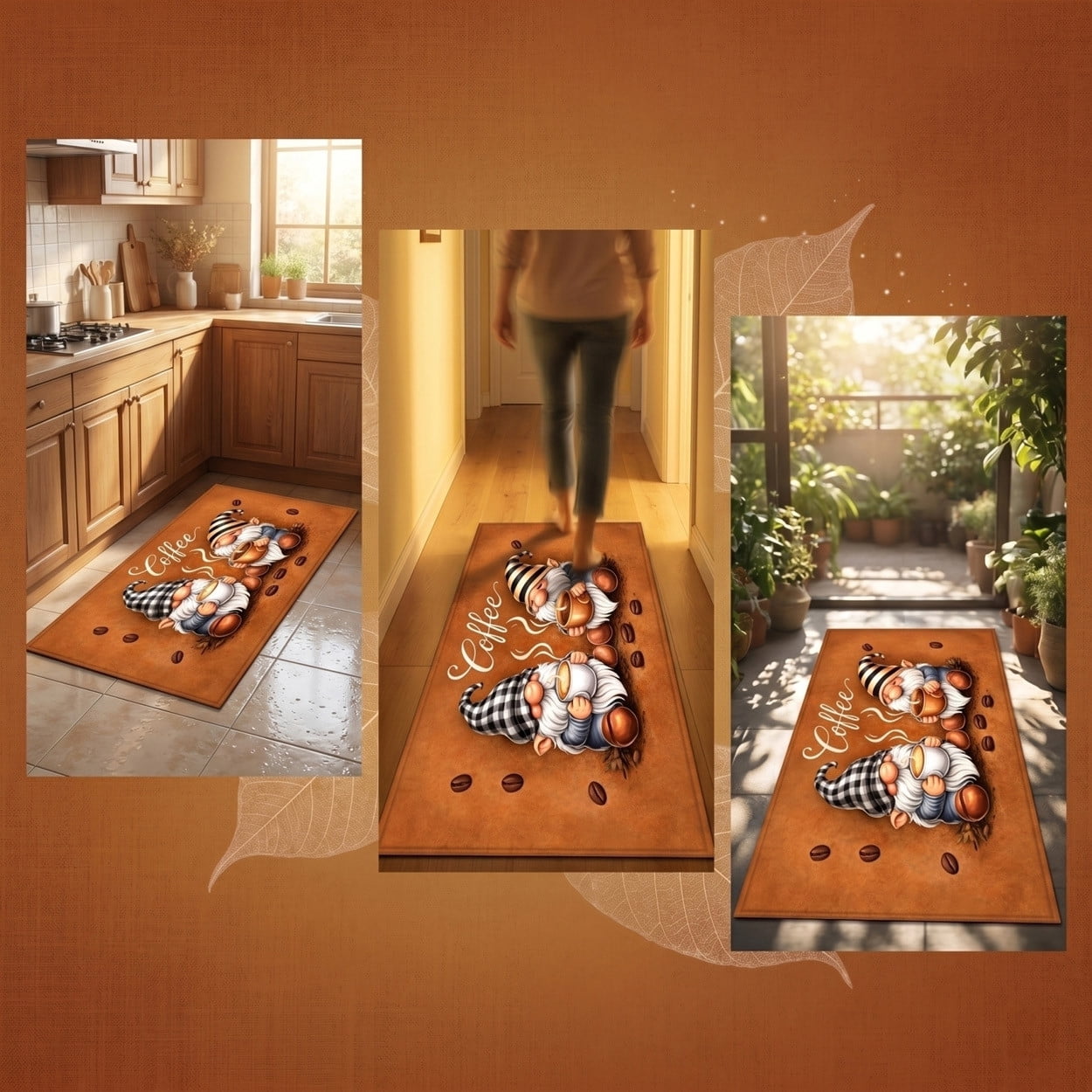 Emdiqzs Coffee Decor Kitchen Decor Gnome Coffee Theme Door Mat Non Slip ...