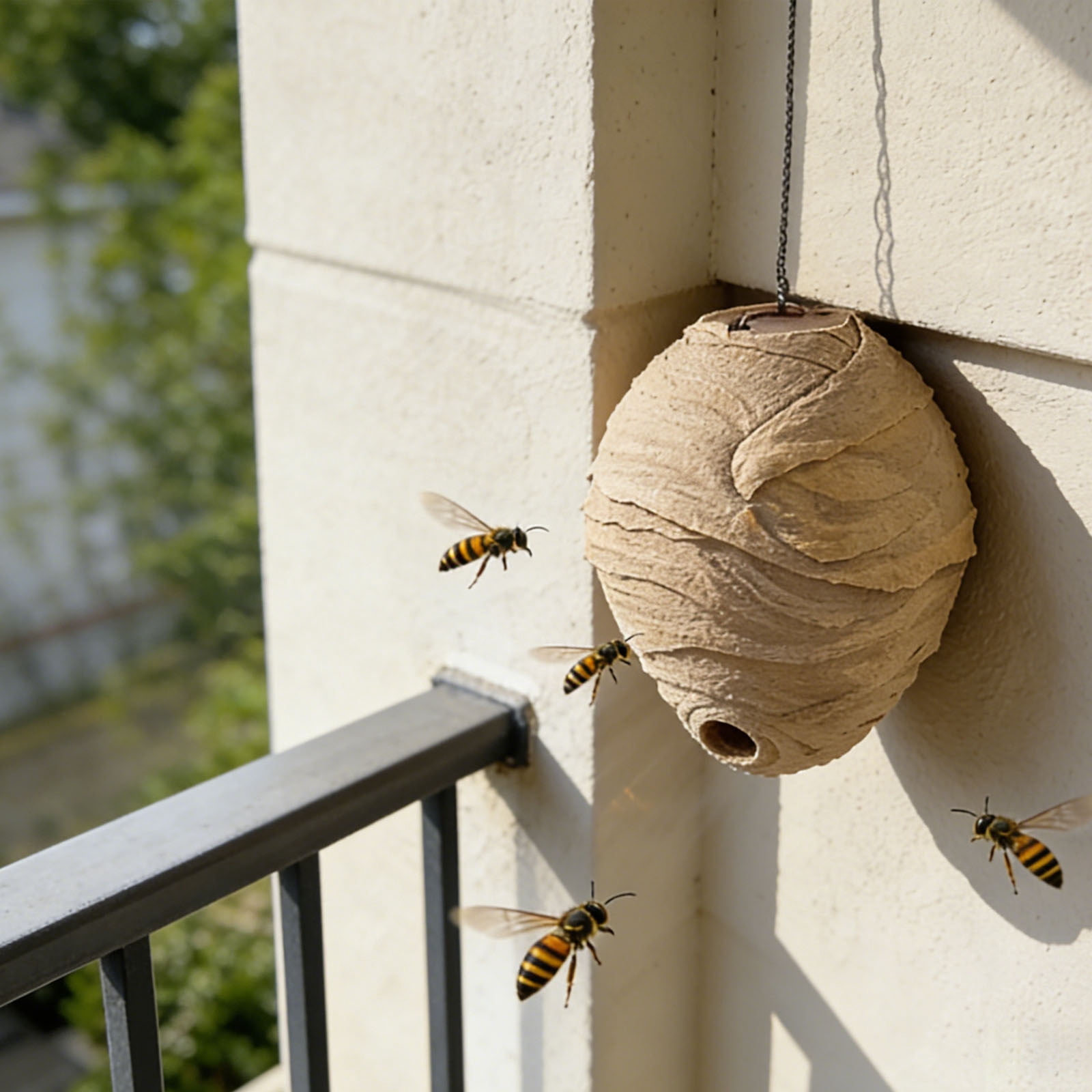 Emdiqzs Wasp Traps Pest Control 3D Printed Wasp Nest Decoy Hanging Wasp ...