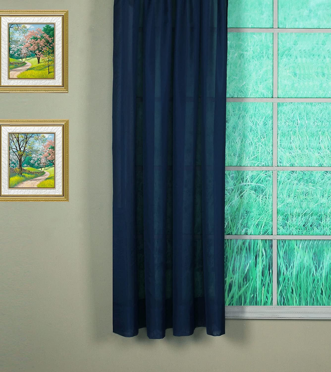 Emelia Original Voile Panel 54", Navy, 60" W x 54" L - Walmart.com