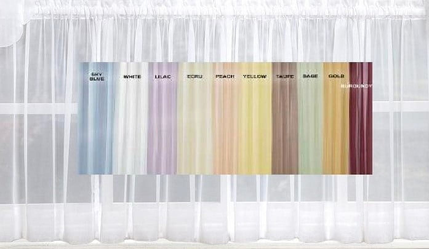 Emelia sheer sky blue curtain panel 95" long - Walmart.com