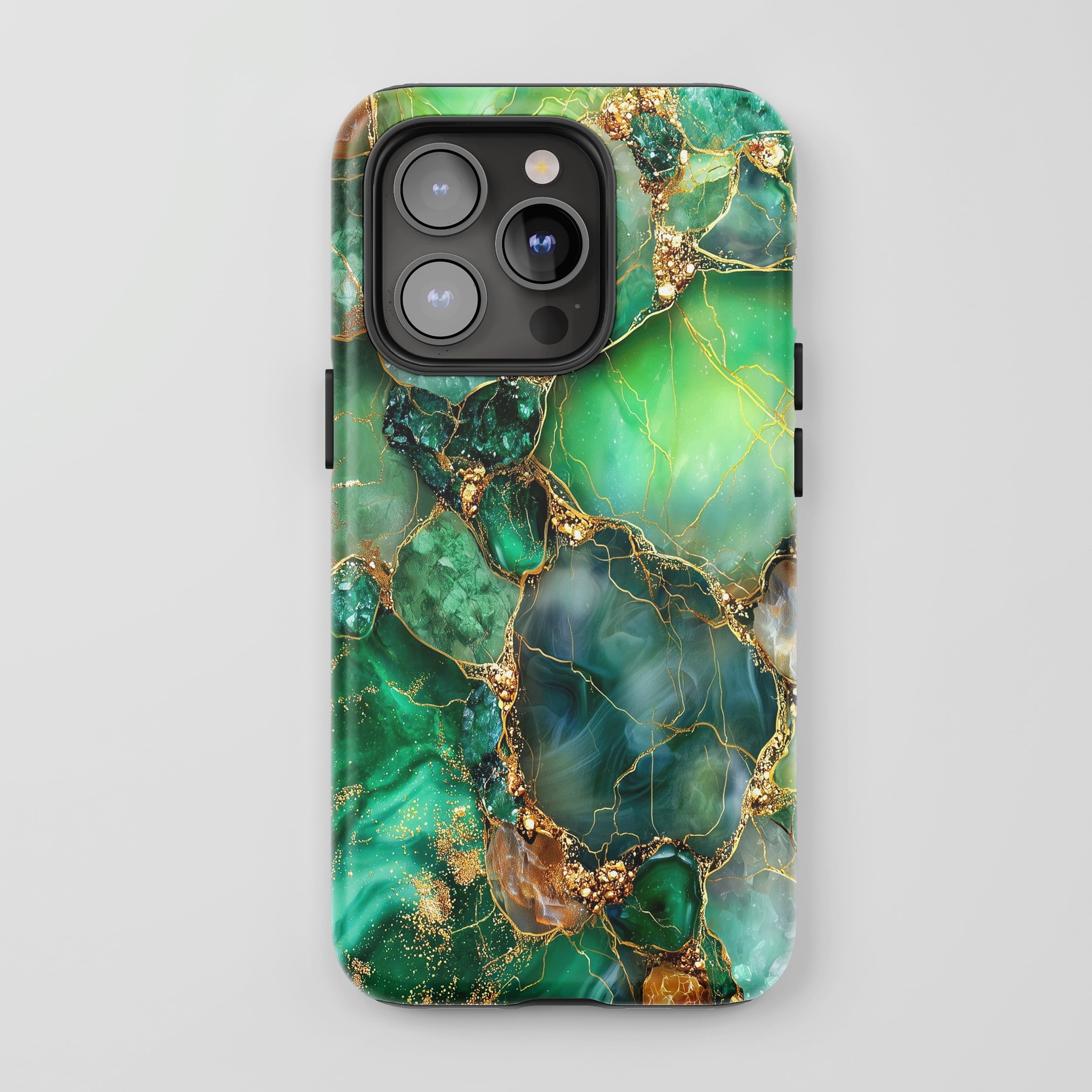 Emerald Agate For iPhone Protective Phone Case Luxury Abstract Design ...