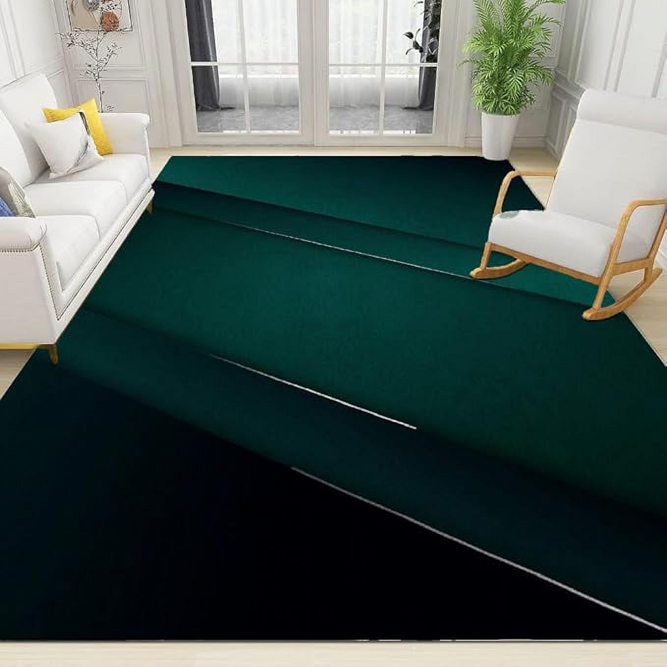 Emerald Art Texture Area Rug Large Luxury Gradient Geometry Rugs For ...