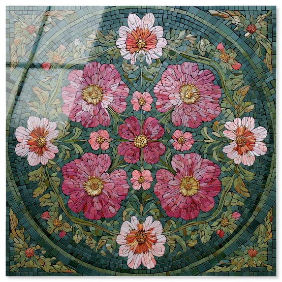 Emerald Bloom Mandala I Acrylic Print Bathroom Wall Art by Art Remedy ...