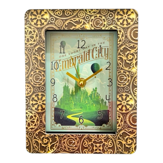 Emerald City Frame Desk Clock with Analog Display, Decorative Wicked ...