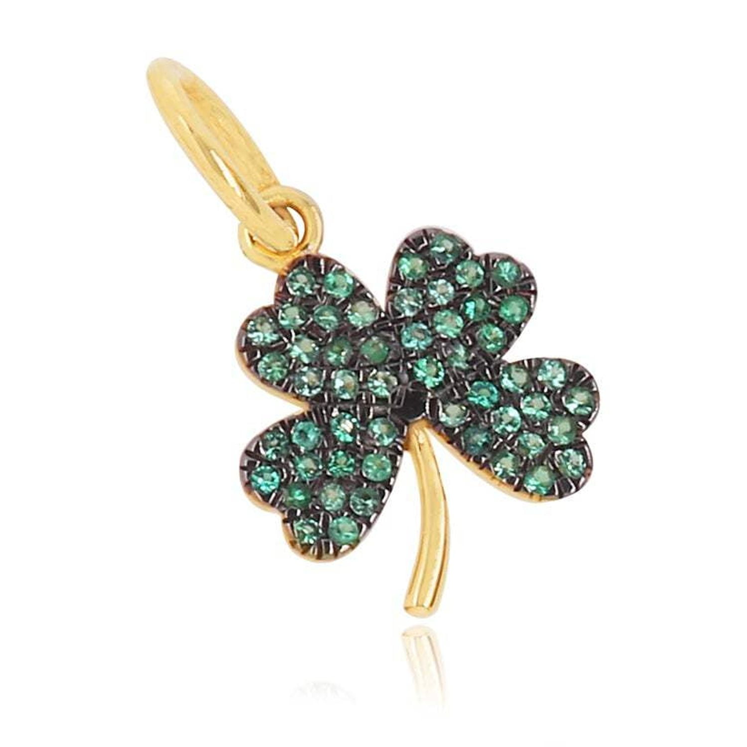 Emerald Clover Charm - Walmart.com