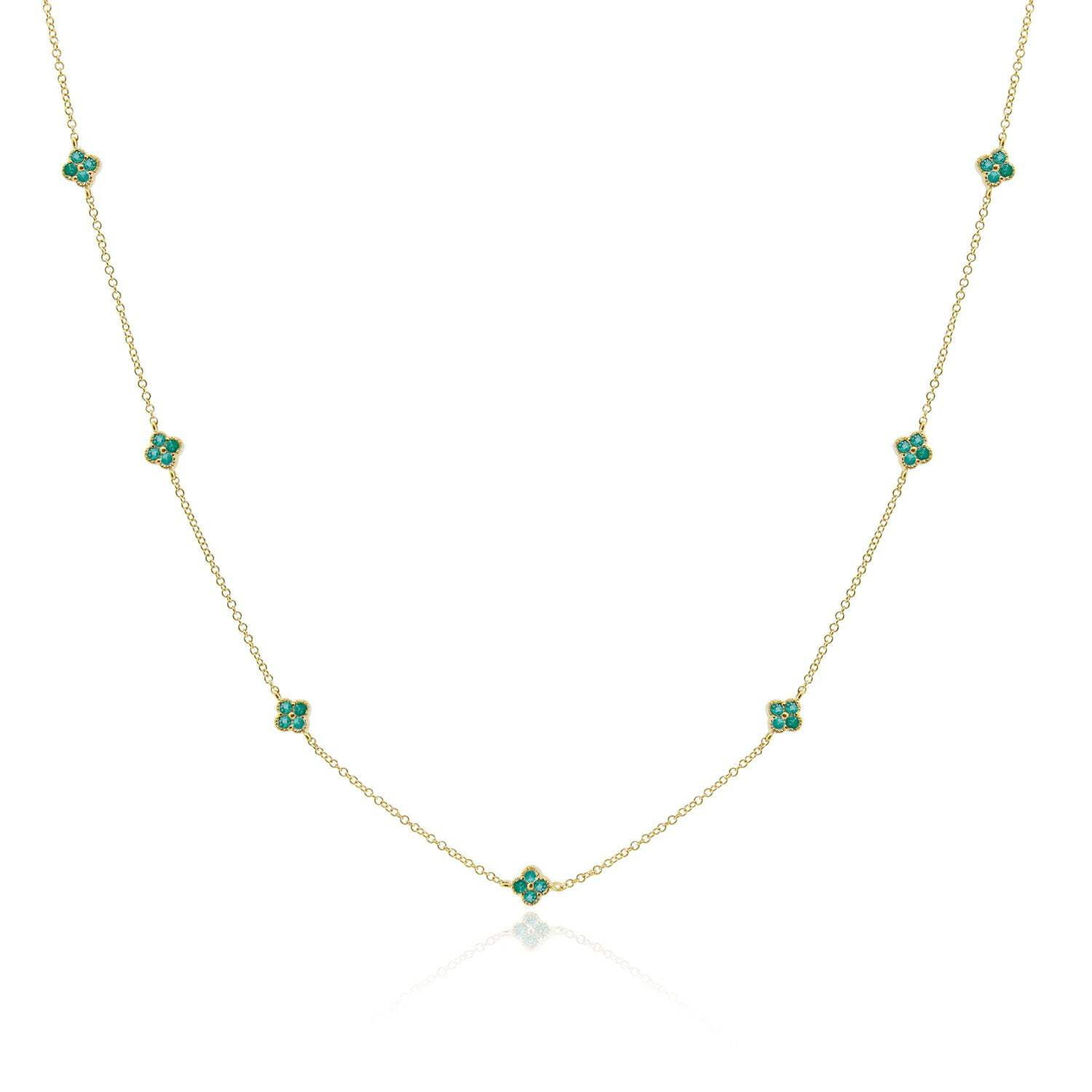 Emerald Clover Station Necklace - Walmart.com