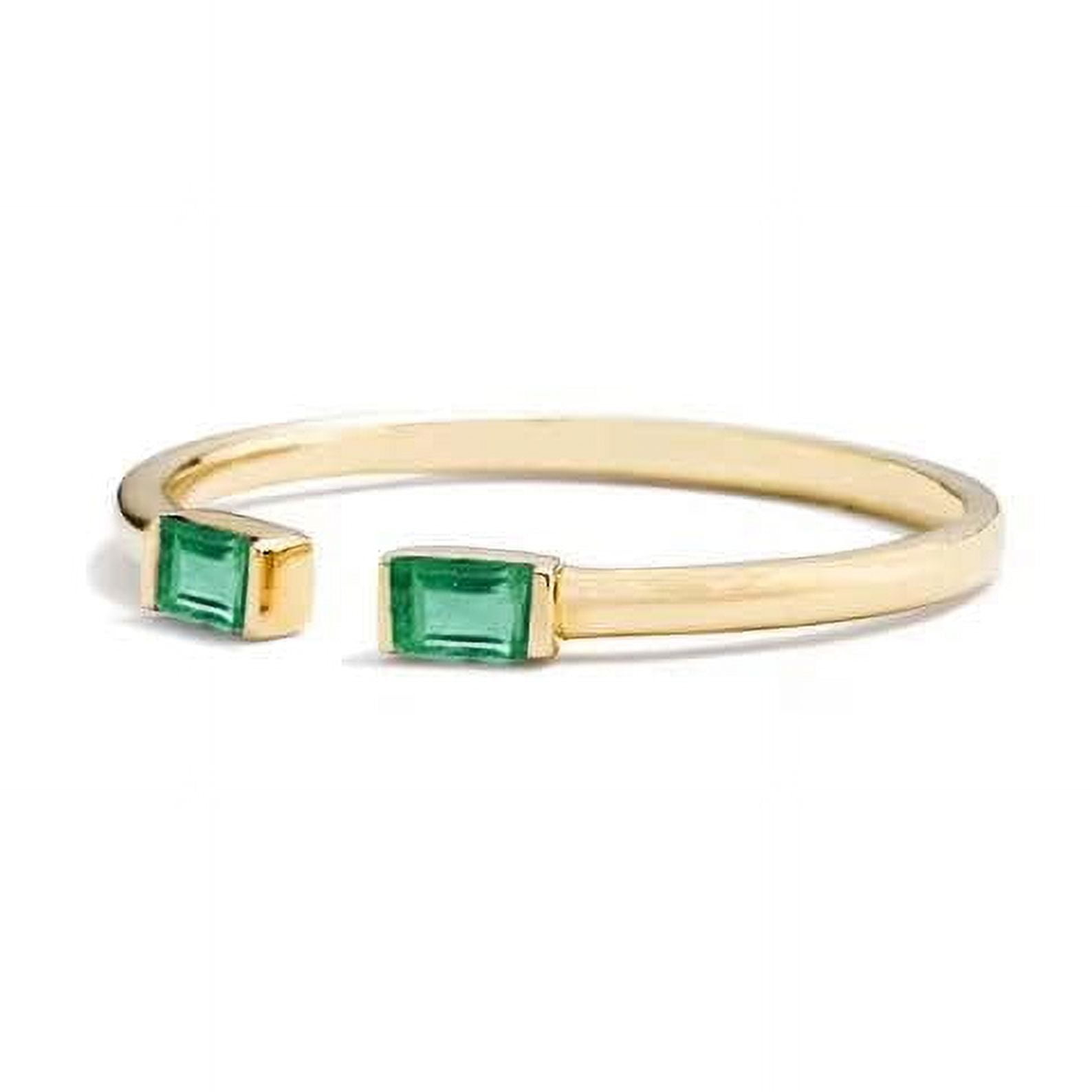 Emerald Cuff Ring 14k Gold Plated sterling silver ring ,Ruby Cuff Ring ...