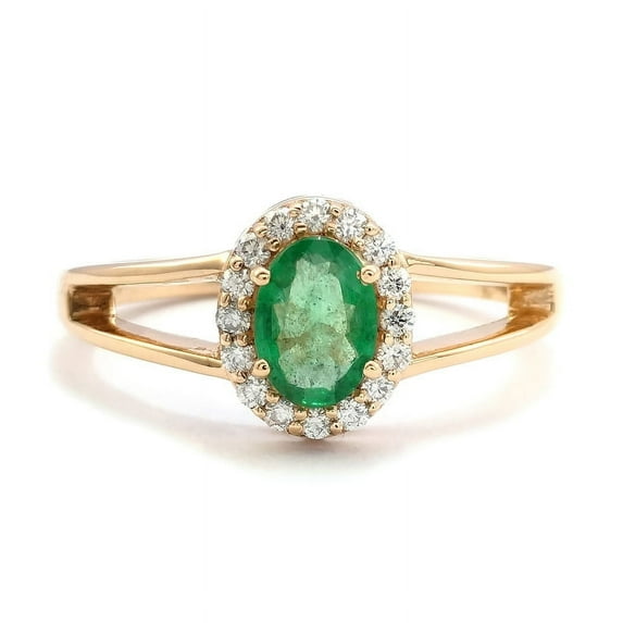 Gitanshjewels Emerald Cut Lab Created Emerald Solitaire Ring Cut Oval ...