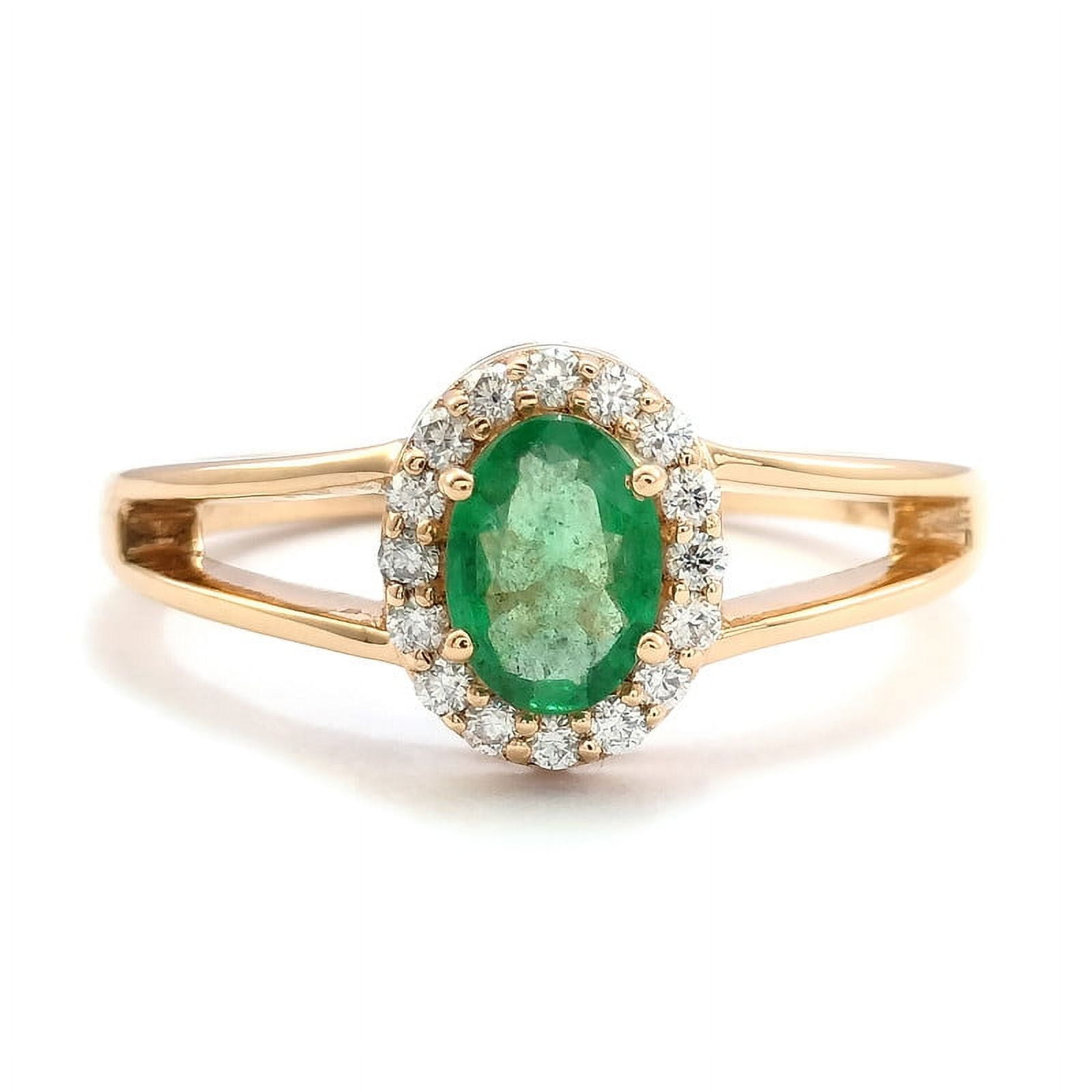 Emerald Cut Lab Created Emerald Solitaire Ring Cut Oval Shape Gemstone ...