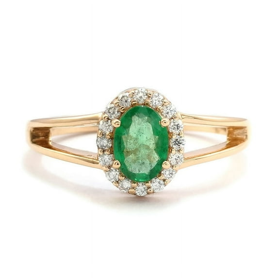 Emerald Cut Lab Created Emerald Solitaire Ring Cut Oval Shape Gemstone ...