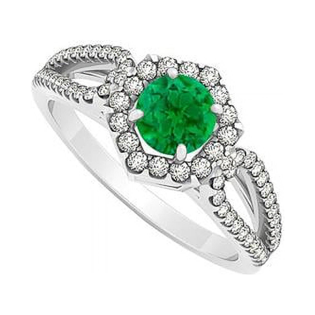 Emerald Diamonds Geometrical Design Engagement Ring - Walmart.com