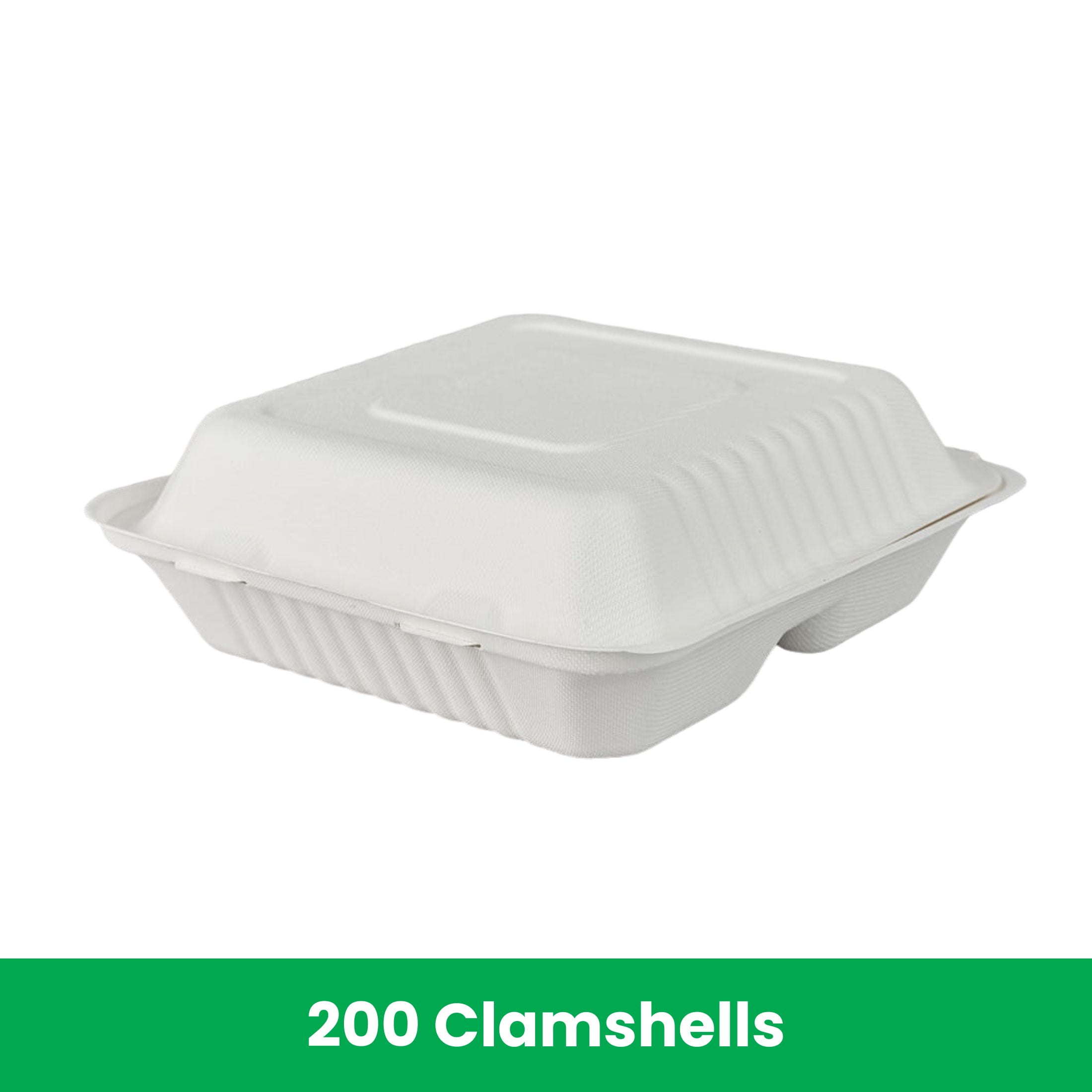 Emerald Ecovations Tree-Free 8" X 8" Eco-Friendly Hinged Take Away Food ...