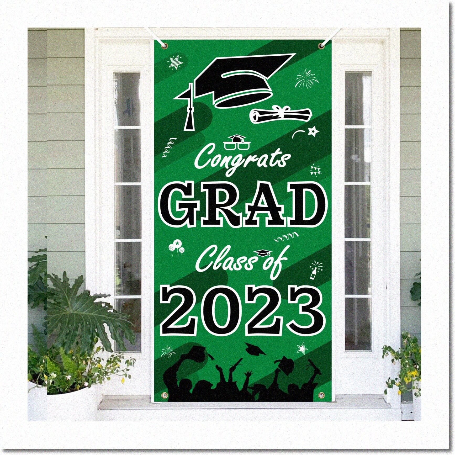 Emerald Elegance Class Of 2023 Graduation Banner And Porch Sign