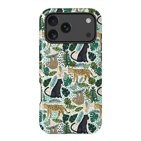 Emerald Forest Animals Nature Wildlife Art Scene Case with iPhone 17 16 ...