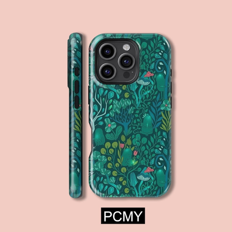 Emerald Forest Keepers Fantasy Phone Case for iPhone 11 12 13 14 15 16 ...