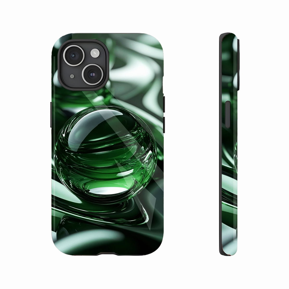 Emerald Glass Effect iPhone Case, Premium Grip for Daily Use & Holiday ...