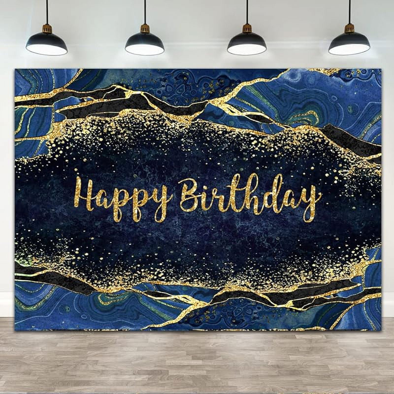Emerald Green Backdrop Fluid Happy Birthday Photography Background for ...