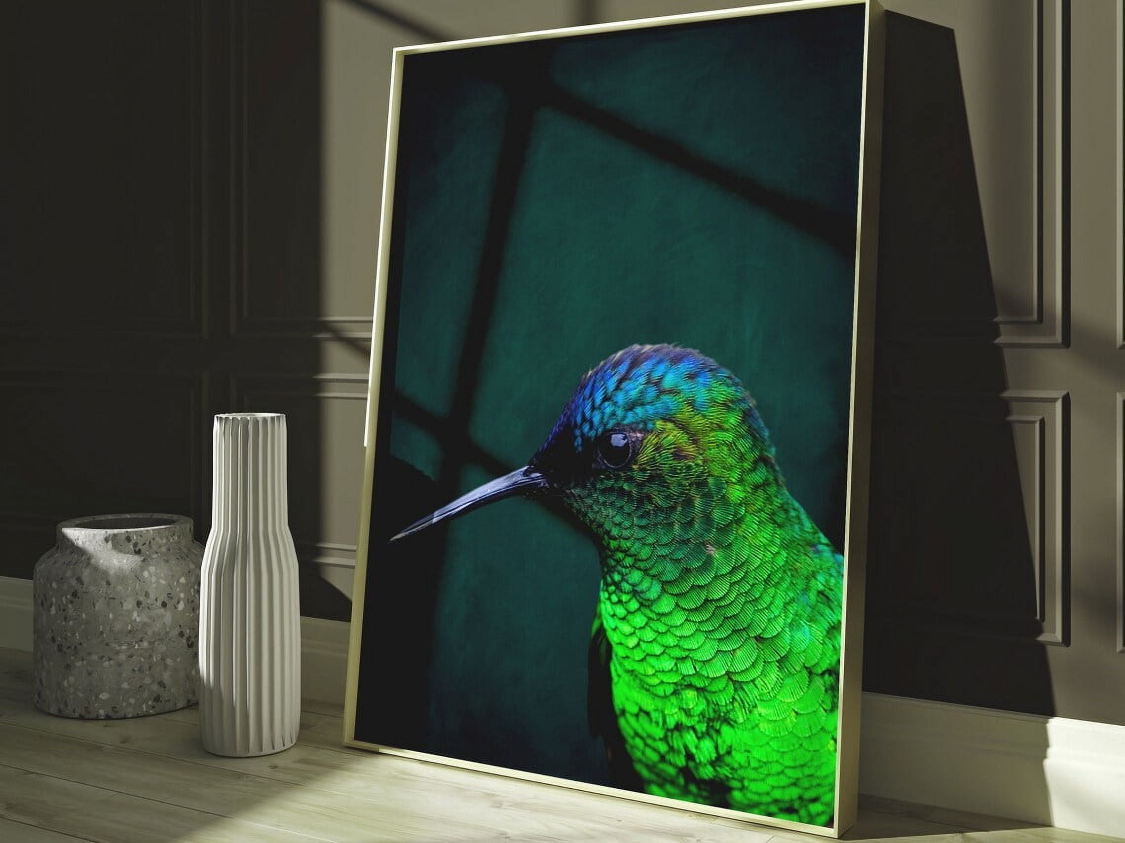 Emerald Green Bird Wall Art · Hummingbird Print · Maximalist Wall Art ...