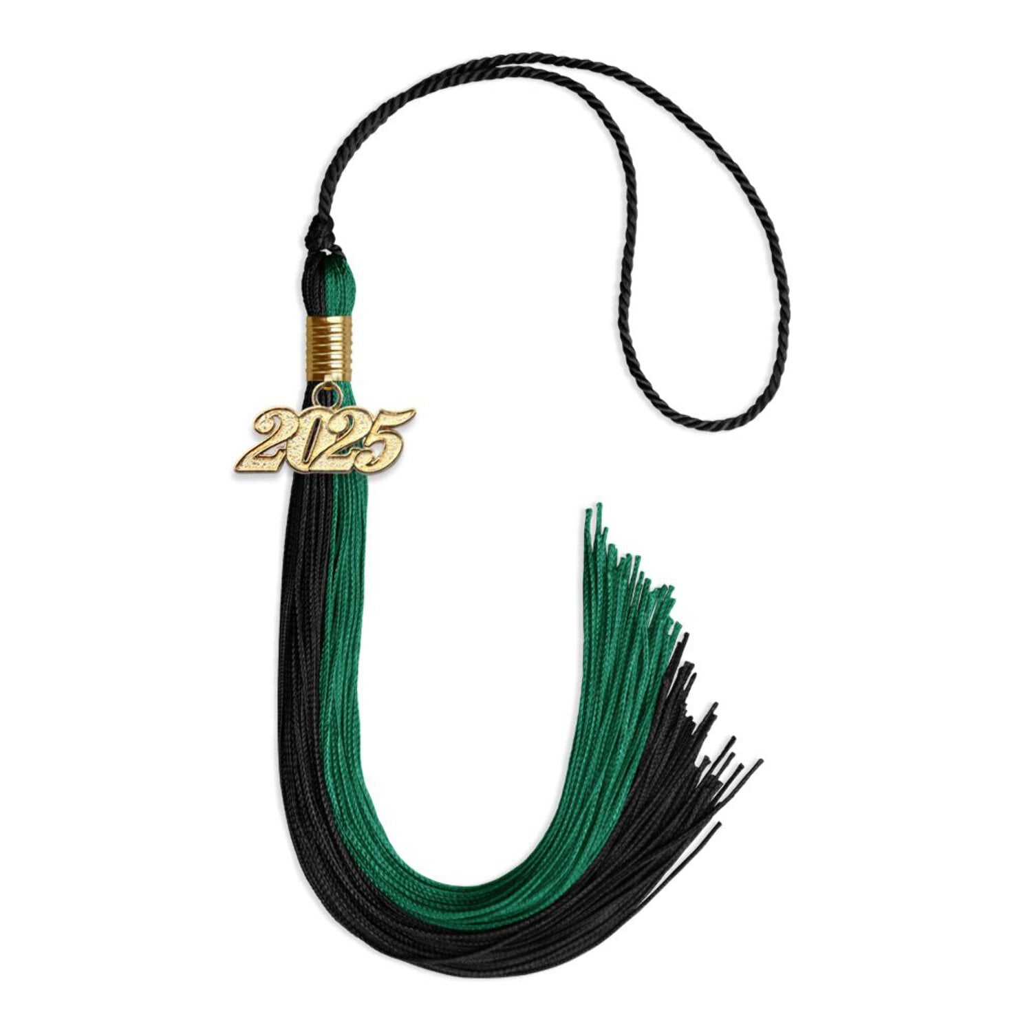Endea Graduation Emerald Green/Black Graduation Tassel with Gold Date ...