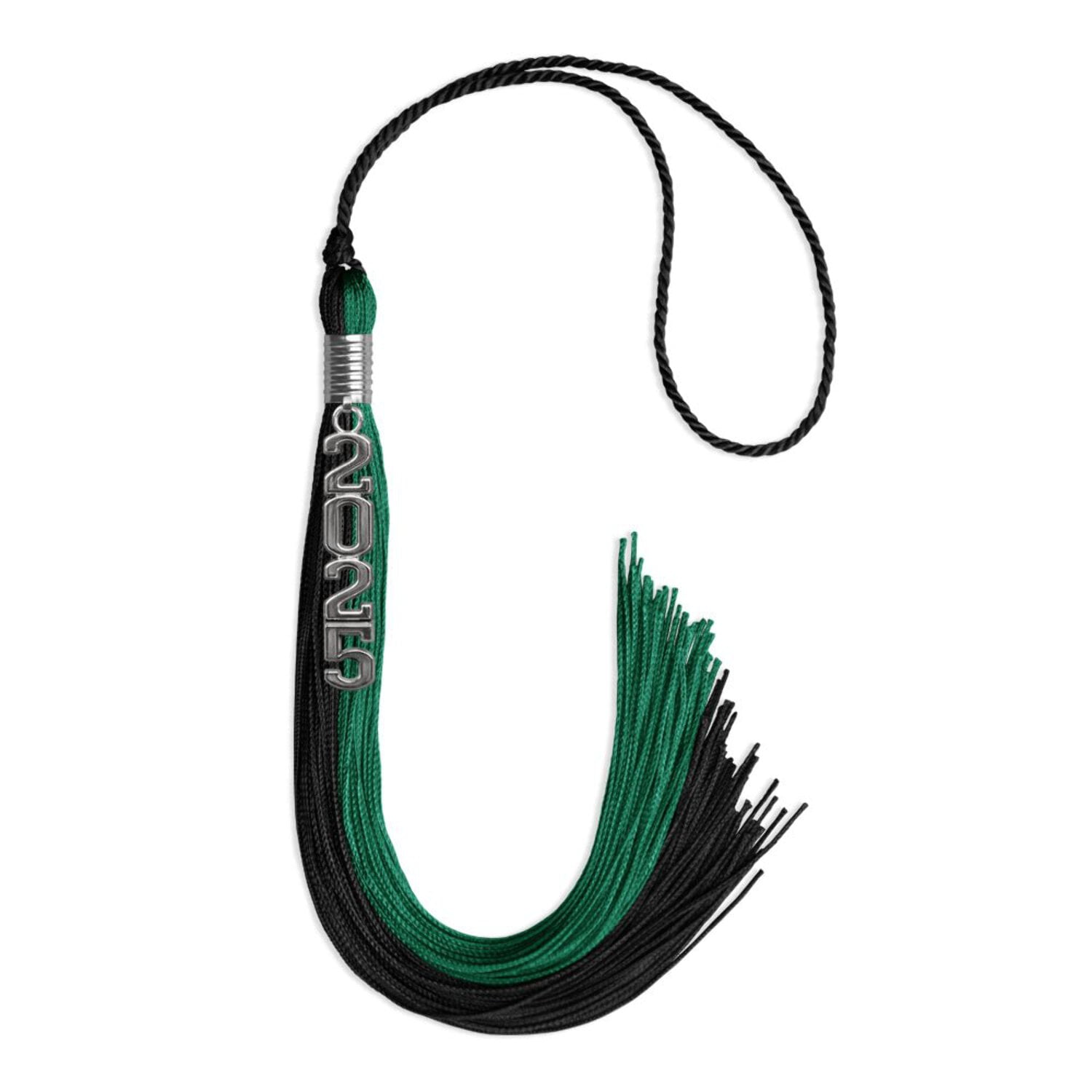 Endea Graduation Emerald Green/Black Graduation Tassel with Silver ...