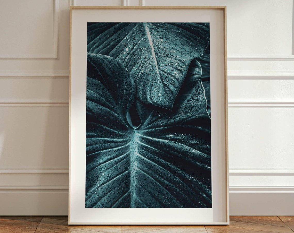 Emerald Green Botanical Print, Emerald Green Decor, Tropical Wall Art ...