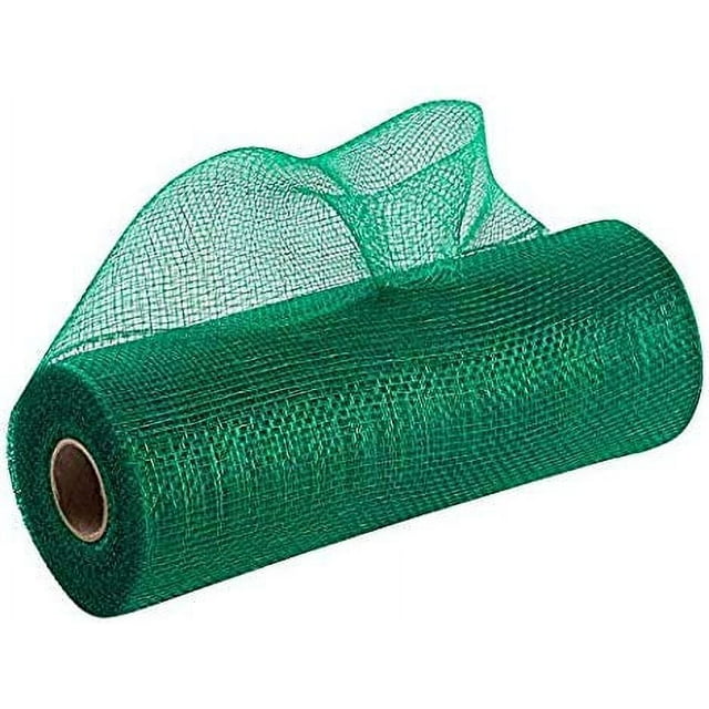 Emerald Green Deco Mesh Ribbon - 10" x 10 Yards, Holiday Decor, St ...