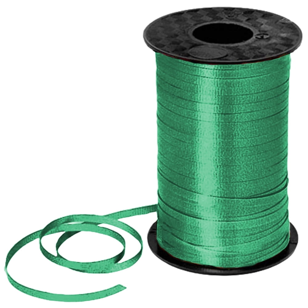 Emerald Green Wide Shiny Curling Ribbon for Gift Wrapping, 3/16" X ...