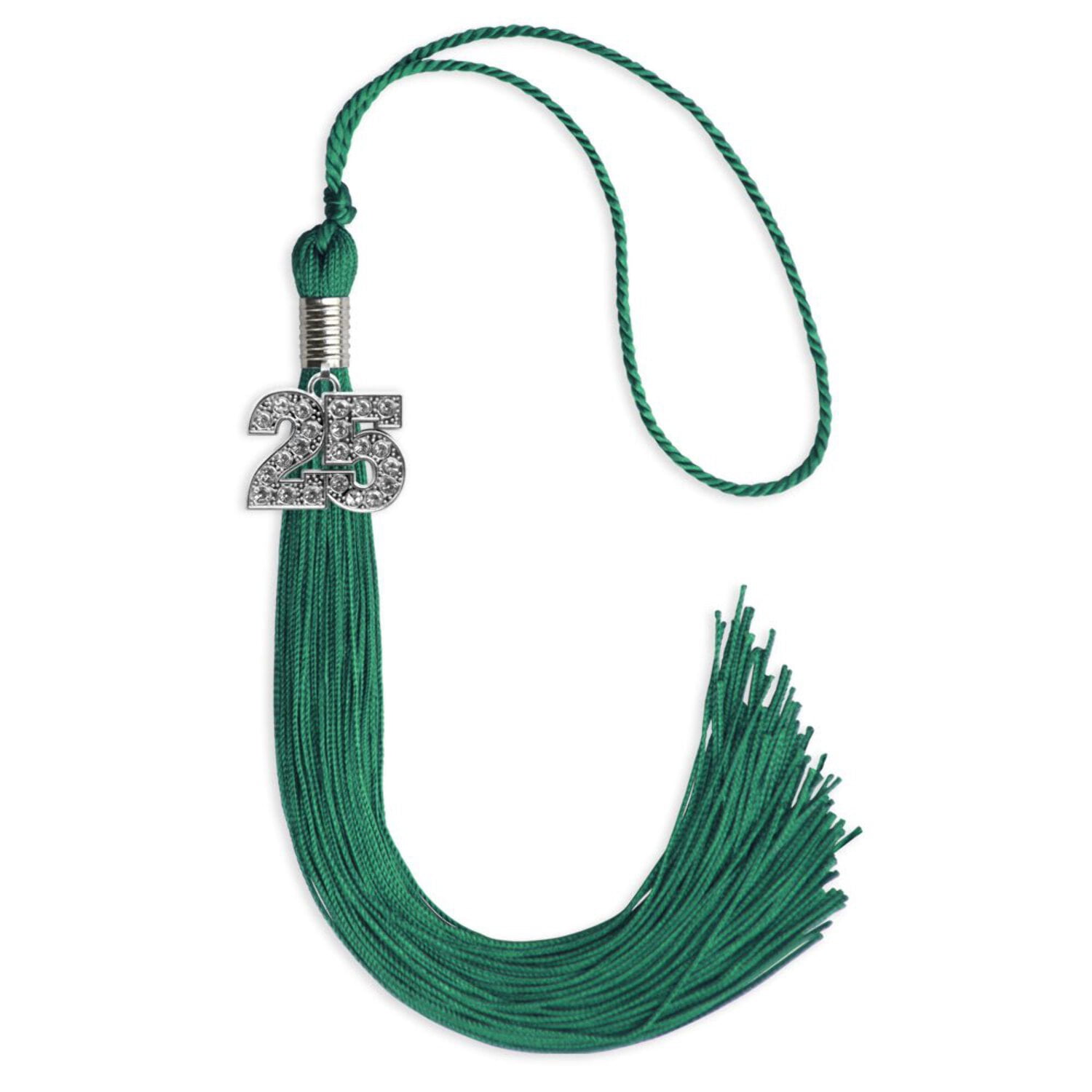 Endea Graduation Emerald Green Graduation Tassel with Silver Date Drop ...