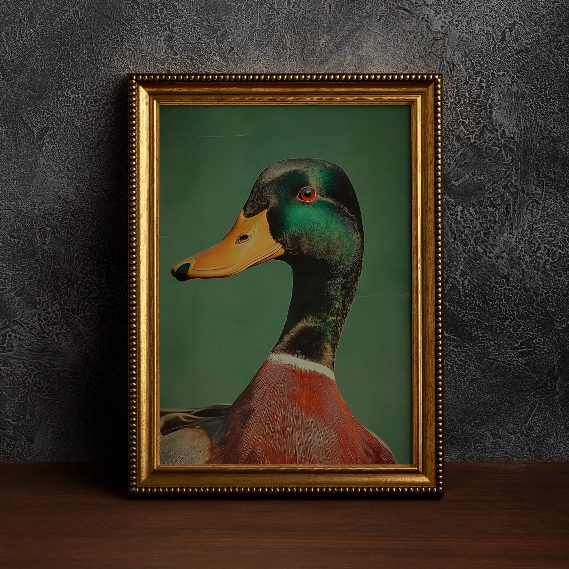 Emerald Green Mallard Duck, Vintage Mallard Duck Poster, Duck Lover ...