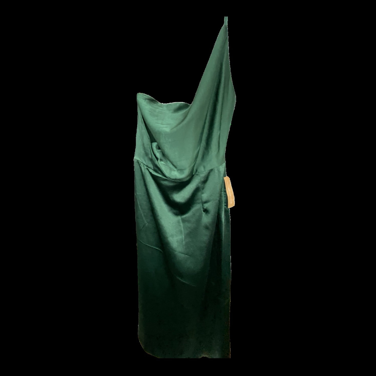 Emerald Green One Shoulder Midi Dress - Size S - Party Dress - Walmart.com