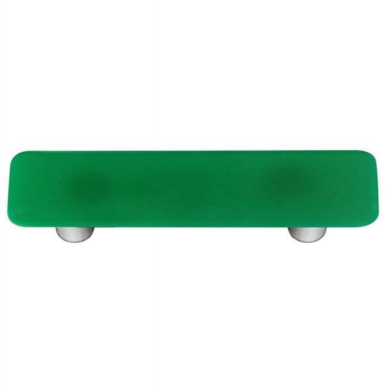 Emerald Green Rectangle Glass Cabinet Pull - Aluminum Post - Walmart.com