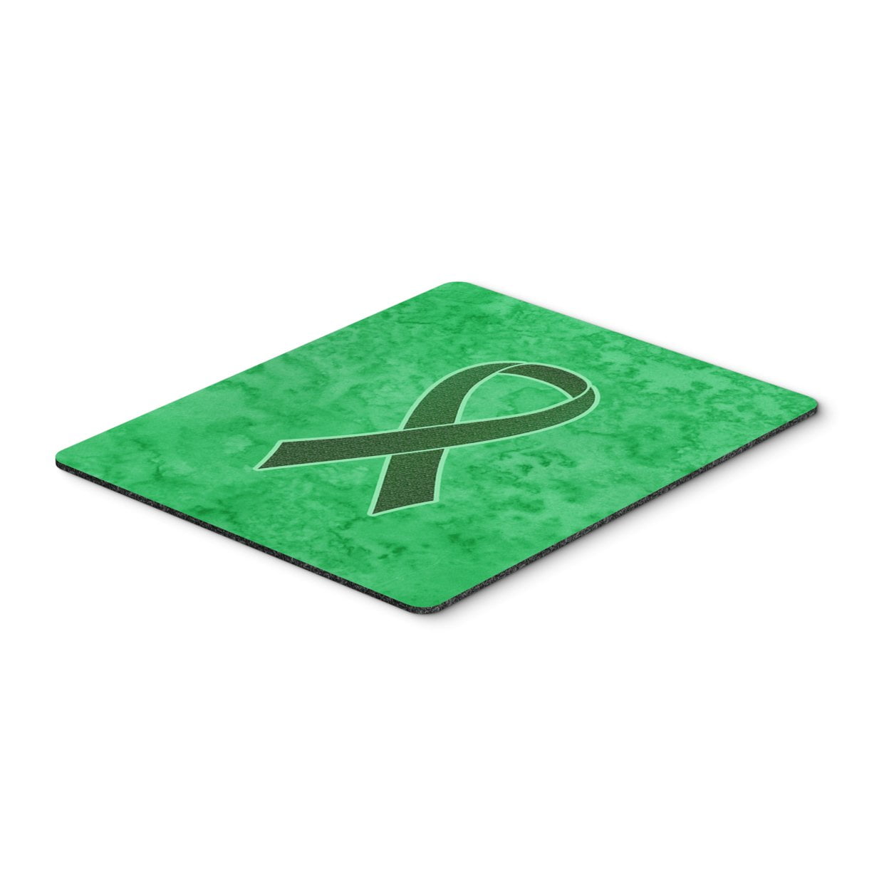 Emerald Green Ribbon for Liver Cancer Awareness Mouse Pad Hot Pad or ...