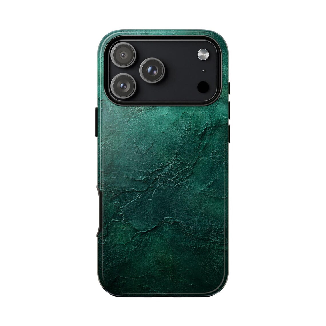Emerald Green Rustic Plaster Texture Minimalist Abstract Art Phone Case ...