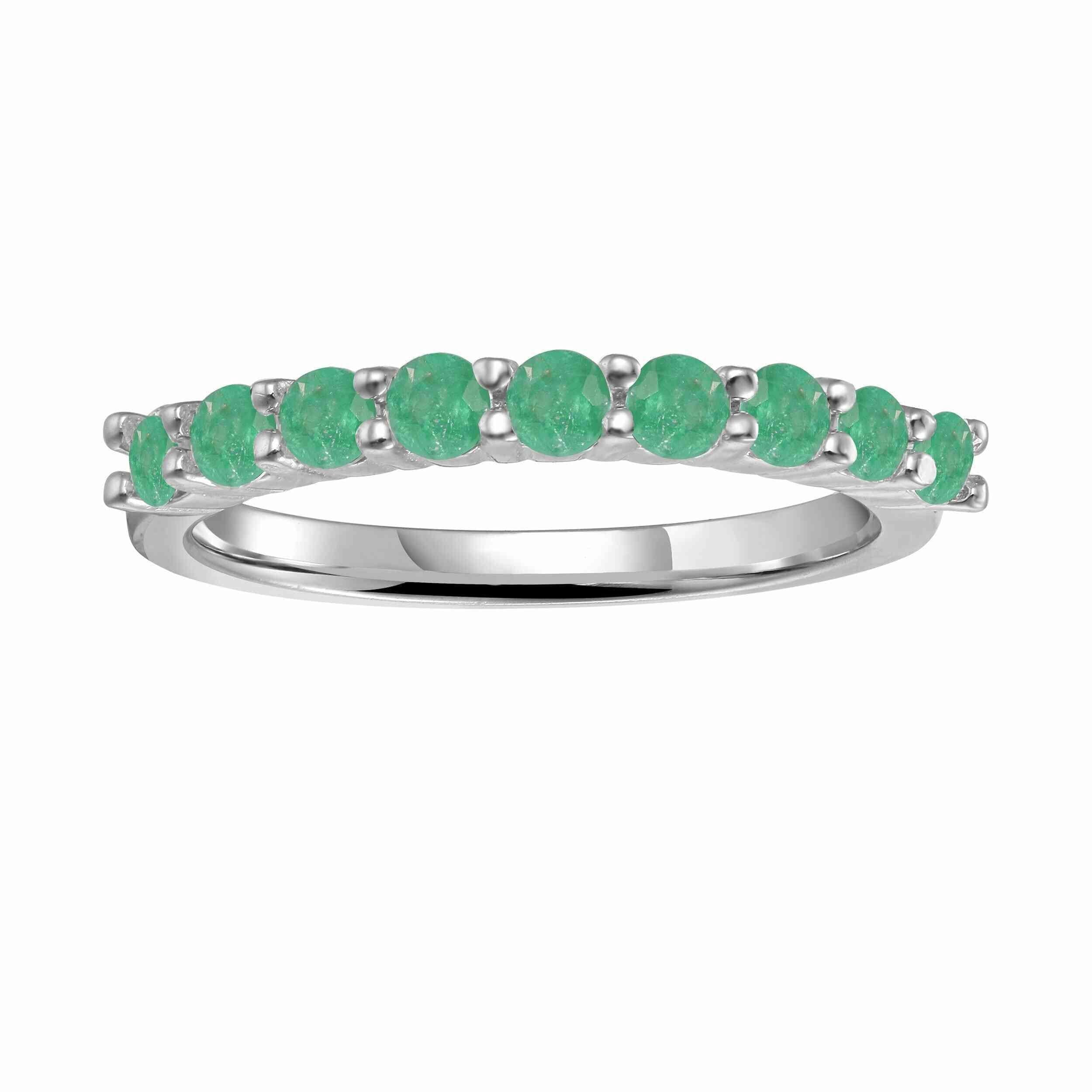 Emerald Half Eternity Ring for Women in Ring Size 5, 6, 7, 8 Girlfriend ...