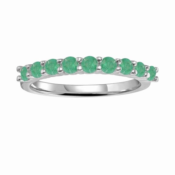 Emerald Half Eternity Ring for Women in Ring Size 5, 6, 7, 8 Girlfriend ...