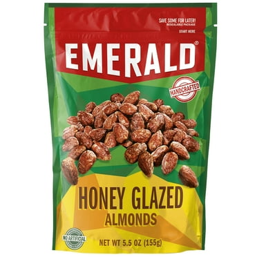 Emerald Nuts, Honey Glazed Cashews, 5 oz, Resealable Bag (Pack of 2 ...