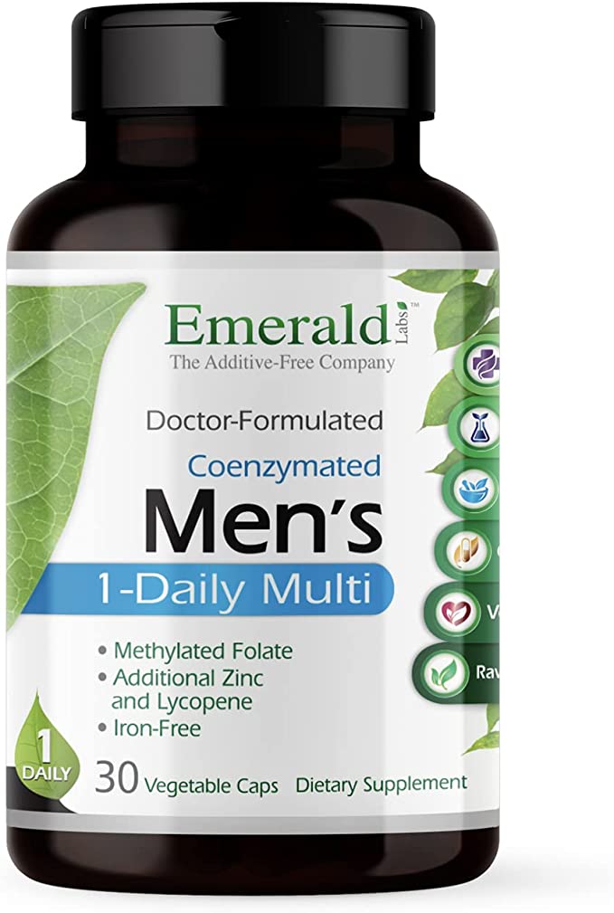 Emerald Labs Men's 1 Daily Multi - Complete Multivitamin with CoEnzymes ...