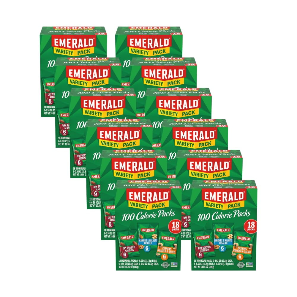 Emerald Nuts, 100 Calorie Variety Pack, 18 CT (Pack of 12) - Walmart.com