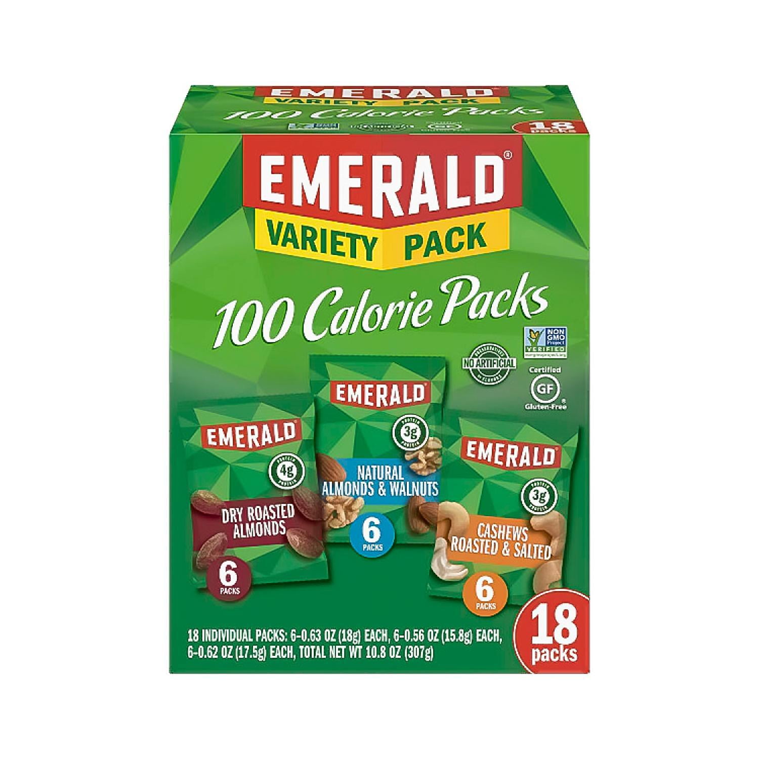 Brandclub - Emerald Nuts Variety Pack, 100 Calorie Almonds, Walnuts ...