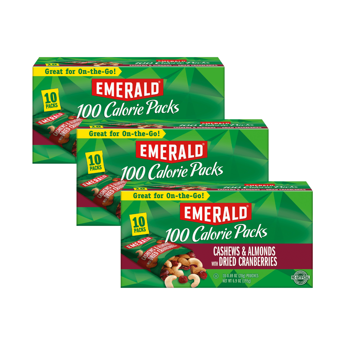 Emerald Nuts, Cashews and Almonds With Dried Cranberries, 100 Calorie ...