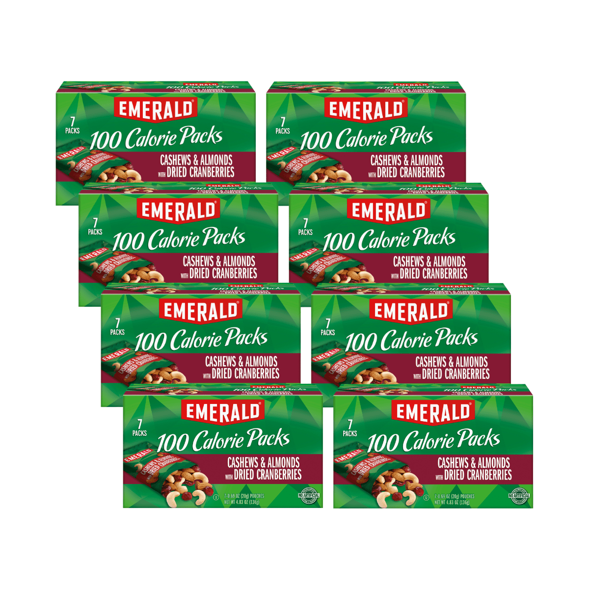 Emerald Nuts Cashews and Almonds With Dried Cranberries, 100 Calorie ...