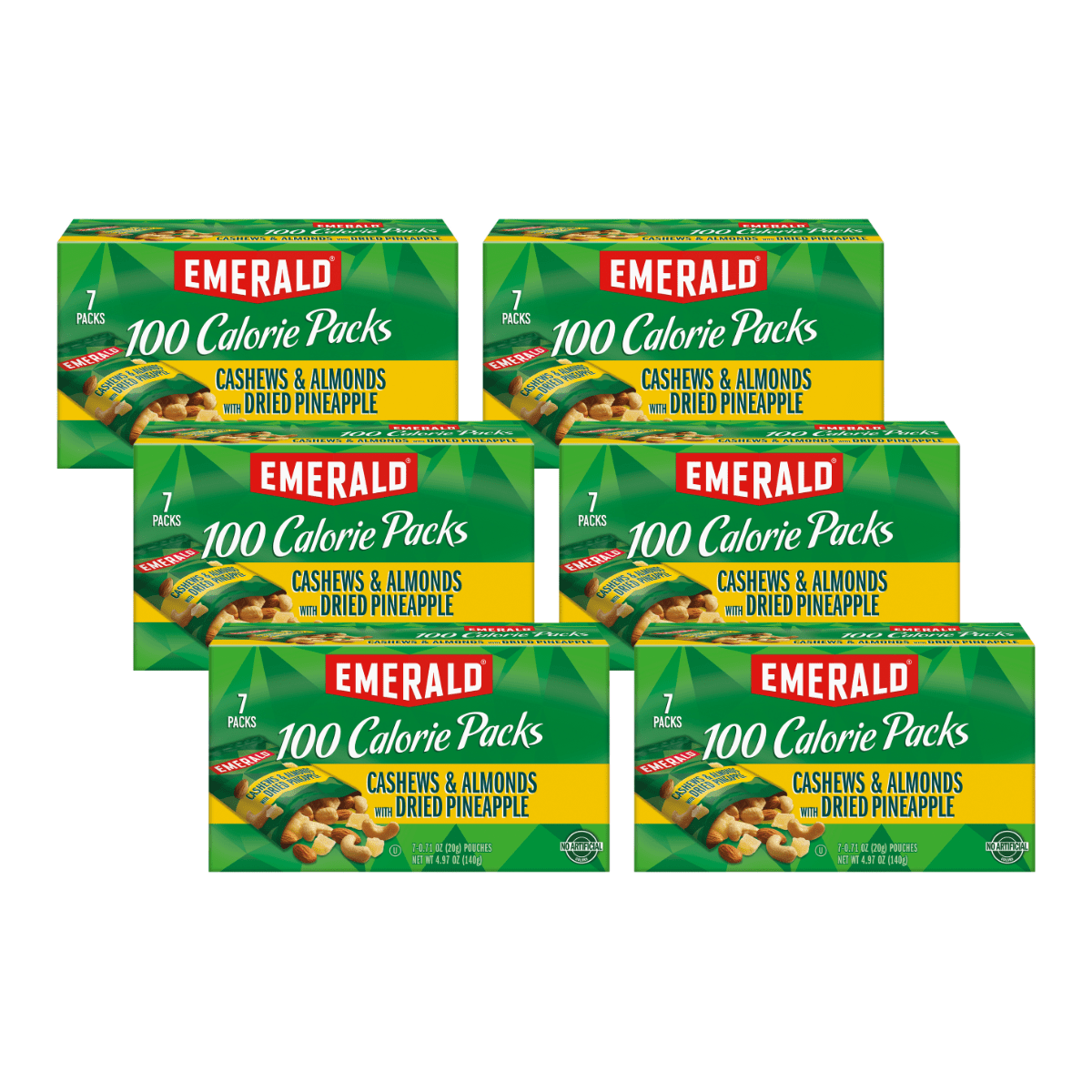 Emerald Nuts Cashews and Almonds with Dried Pineapple, 100 Calorie ...